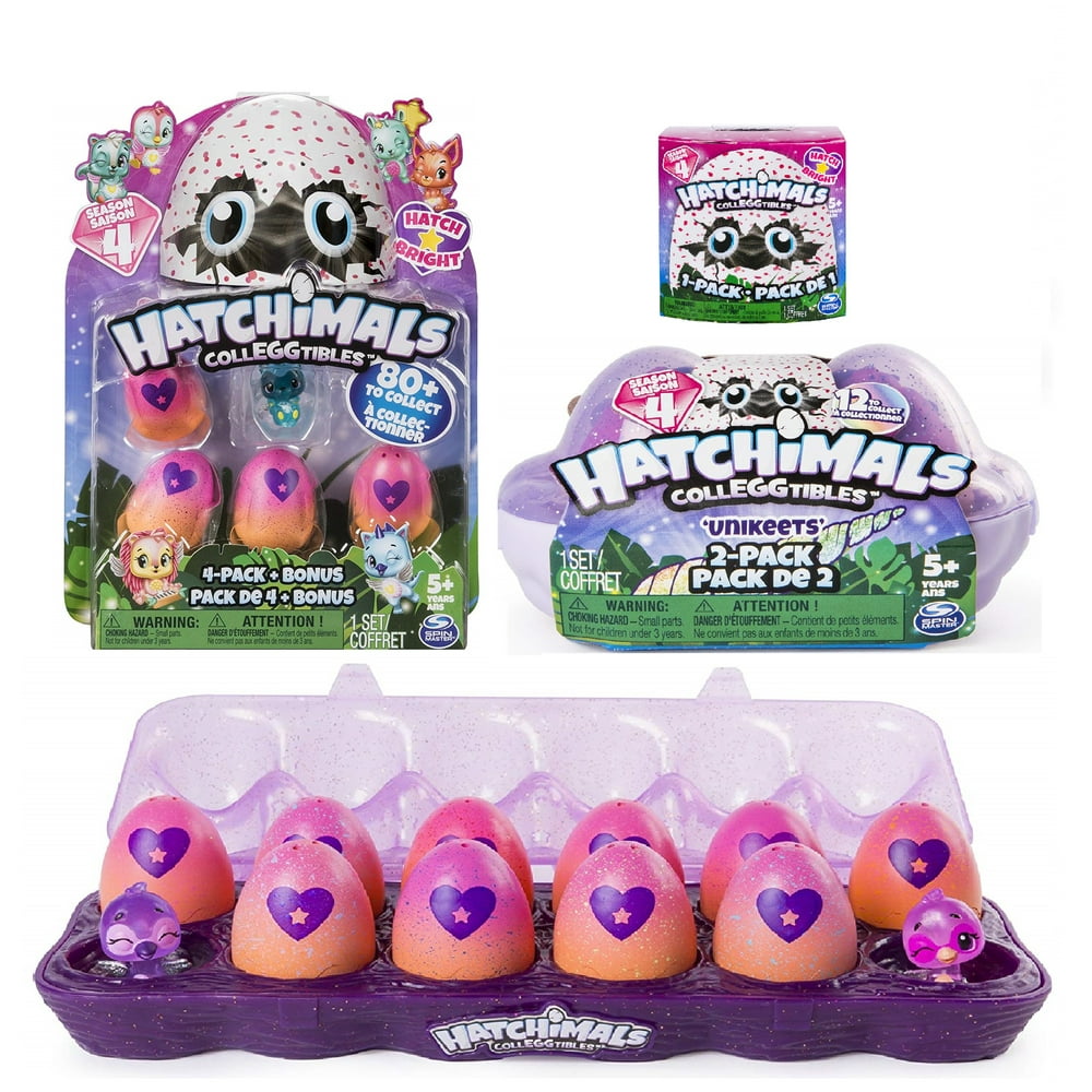 Hatchimals CollEGGtibles Season 4 Hatch Bright -12 Pack, 4-Pack, 2 Pack ...