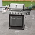 Expert Grill 5-Burner Propane Gas Grill with Side Burner, and Side ...