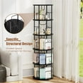 Flycity 5 Tier Rotating Bookshelf, 360° Display Rotating Bookcase ...