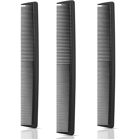 SHAR 3Pieces Fine Carbon Fiber Hair Cutting Comb and Standard Tooth ...