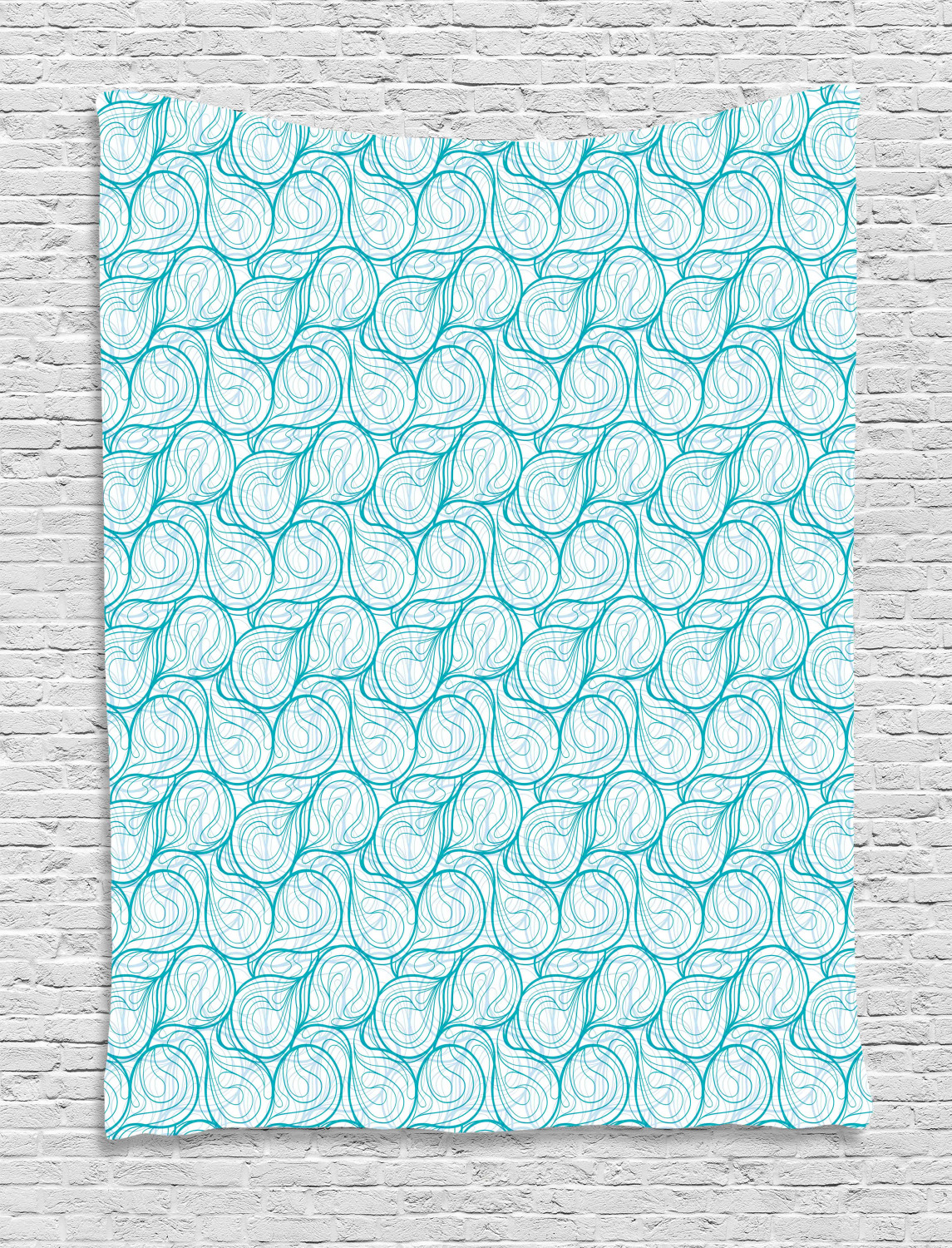 Abstract Tapestry, Geometric Curvy Pattern of Swirls Illustration ...