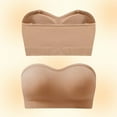 Qibmong 3pc Womens Strapless Bra Wireless Tube Tops Bra Seamless