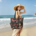 Beach Tote Bag with Waterproof Wet Pocket & Detachable Pouch for Pool ...