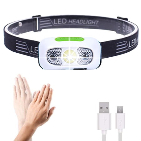 Headlamp, LED Headlamp Rechargeable, 5 Lighting Modes with Red SOS Mode ...