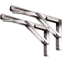 18 Inch Heavy Duty Folding Shelf Brackets, 2 Pack DIY Wall Mounted ...