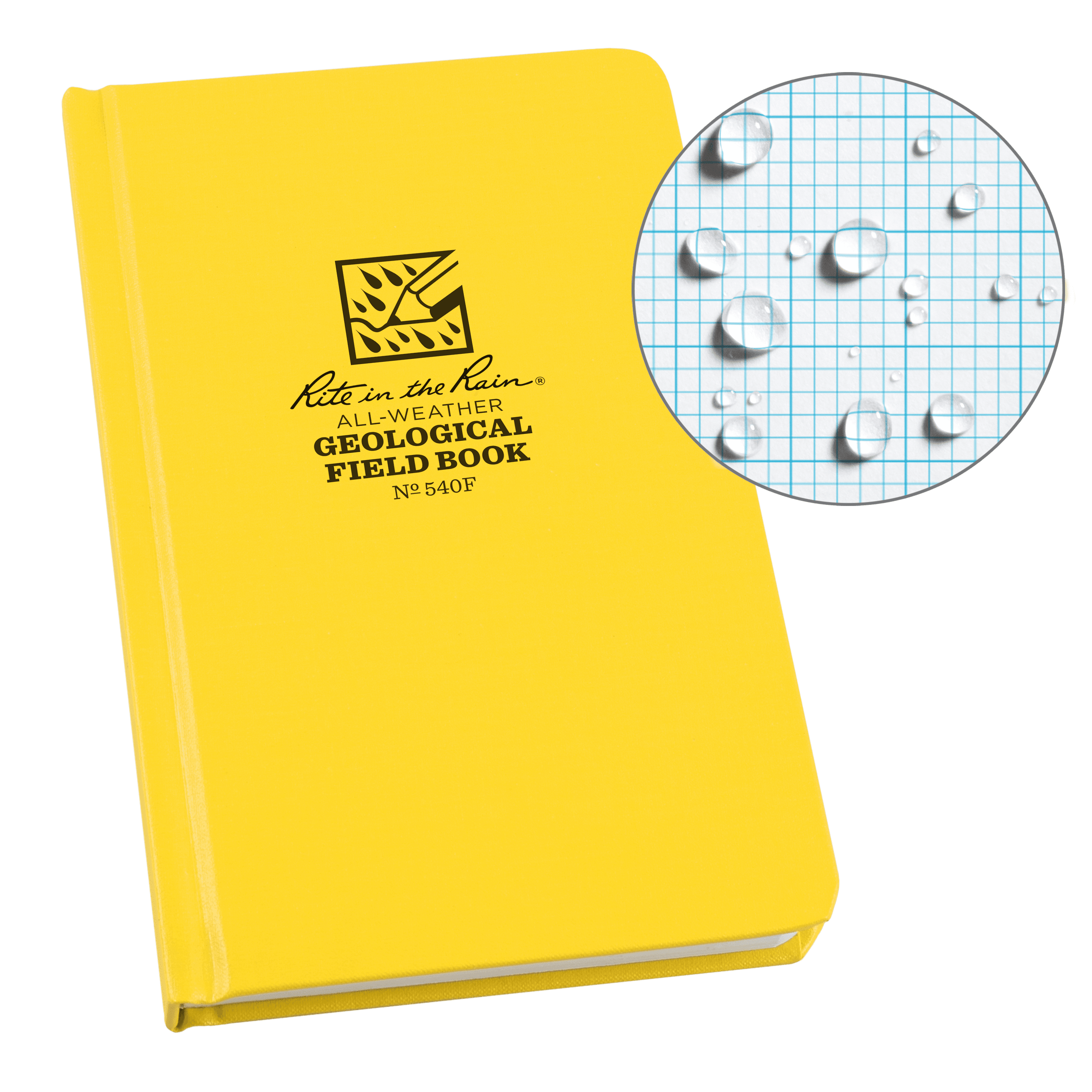 Rite in the Rain Weatherproof Hard Cover Notebook, 4.75" x 7.5", Yellow ...