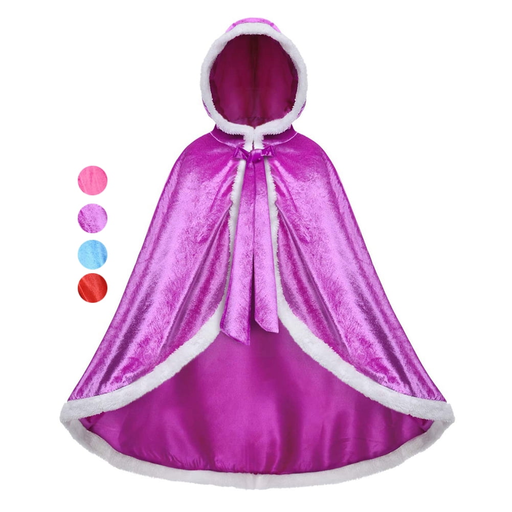 Yuanyu Princess Girls Cloak with Hood Kid Toddler Cape Costume Dress up ...
