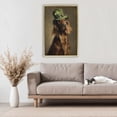 Stupell Industries The Irish Setter Portrait Gold Framed Floater Canvas ...