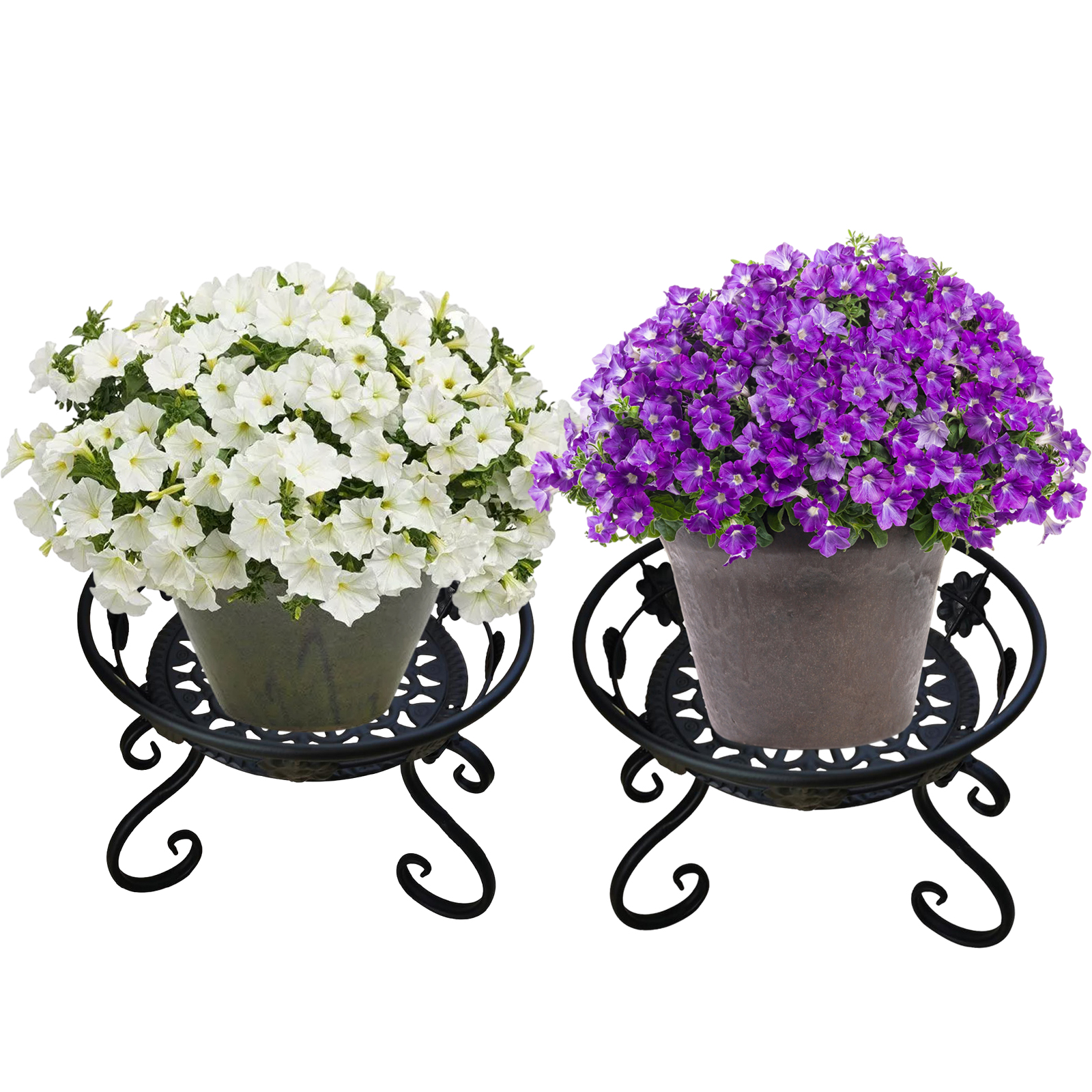 BiJun Metal Plant Stands Flower Pot Outdoor Heavy Duty Planter Rack ...