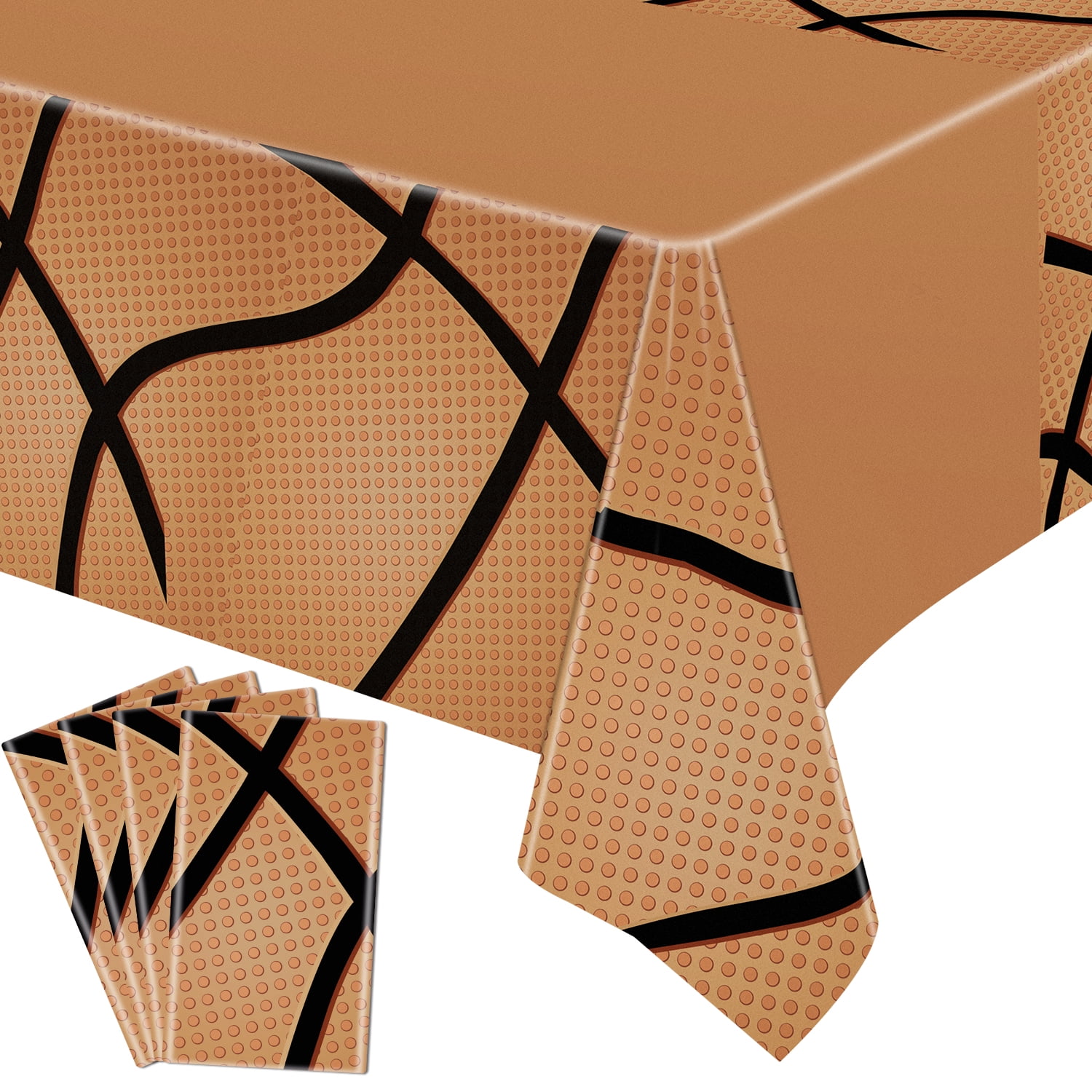 4 Pack Basketball Table Covers - Disposable Plastic Basketball ...