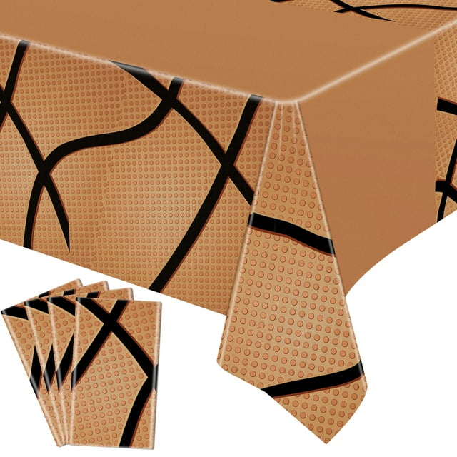 4 Pack Basketball Table Covers - Disposable Plastic Basketball ...