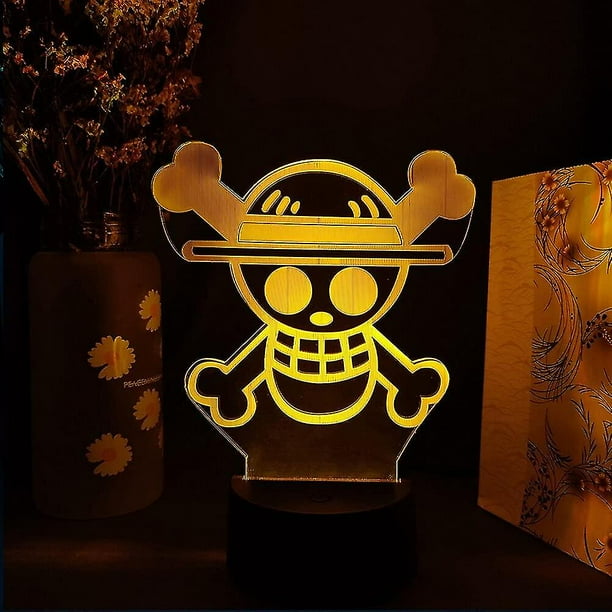 Hpqnl-3d Illusion Anime Light One Piece Luffy Figure For Fans/kids One ...