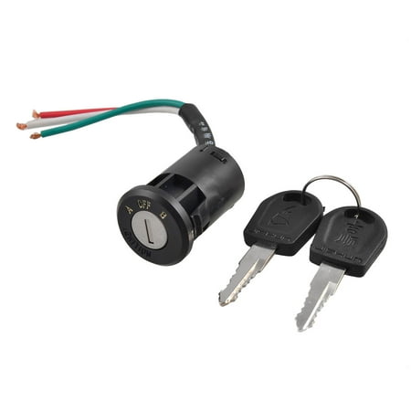 Electric Bike Ignition Switch Black Plastic Lock Keys Set 3 in 1 ...