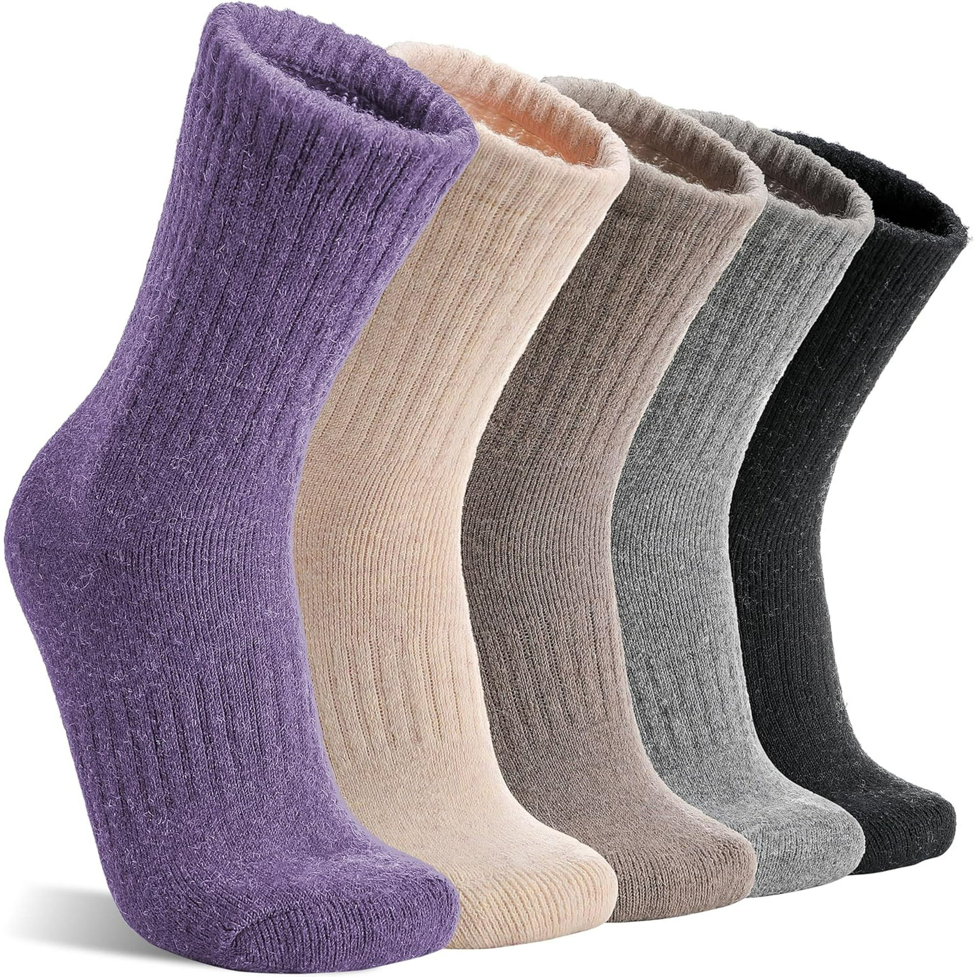 Click here for Fuzhong-5 Pairs Womens Merino Wool Socks For Hikin... prices