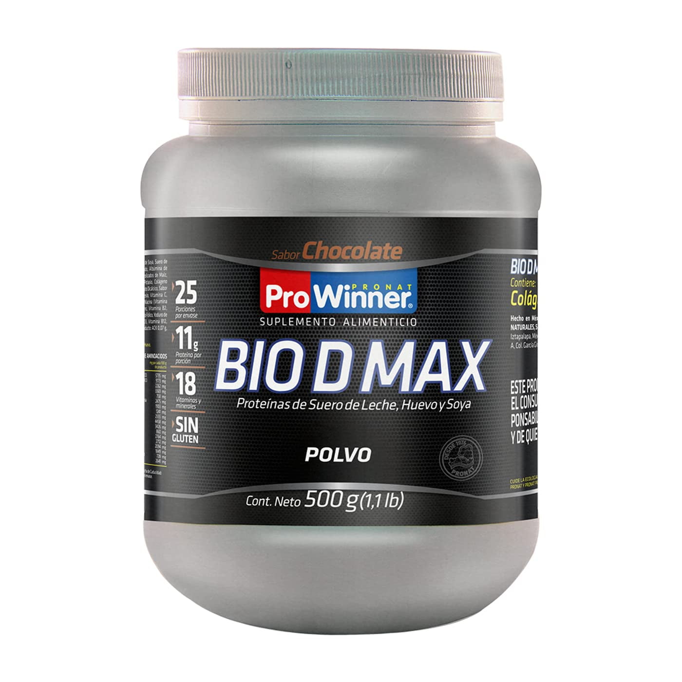 Proteína BIO D MAX CHOCOLATE 500 G ProWinner PW-680 | Walmart en línea