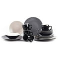 Colors Life 16pc Dinnerware Set, Very Cool - 4 Assorted Colors of Grey ...
