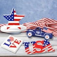 4pcs 4th of July Table Decorations Set Patriotic Star, Truck & Letter ...