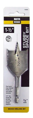 Stubby Spade Bit, 1-1/2 X 4", Disston, 158849 - Walmart.com - Walmart.com