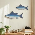 Dserhfy Wood Fish Nautical Wall Decor Rustic Beach Fish Wall Art ...