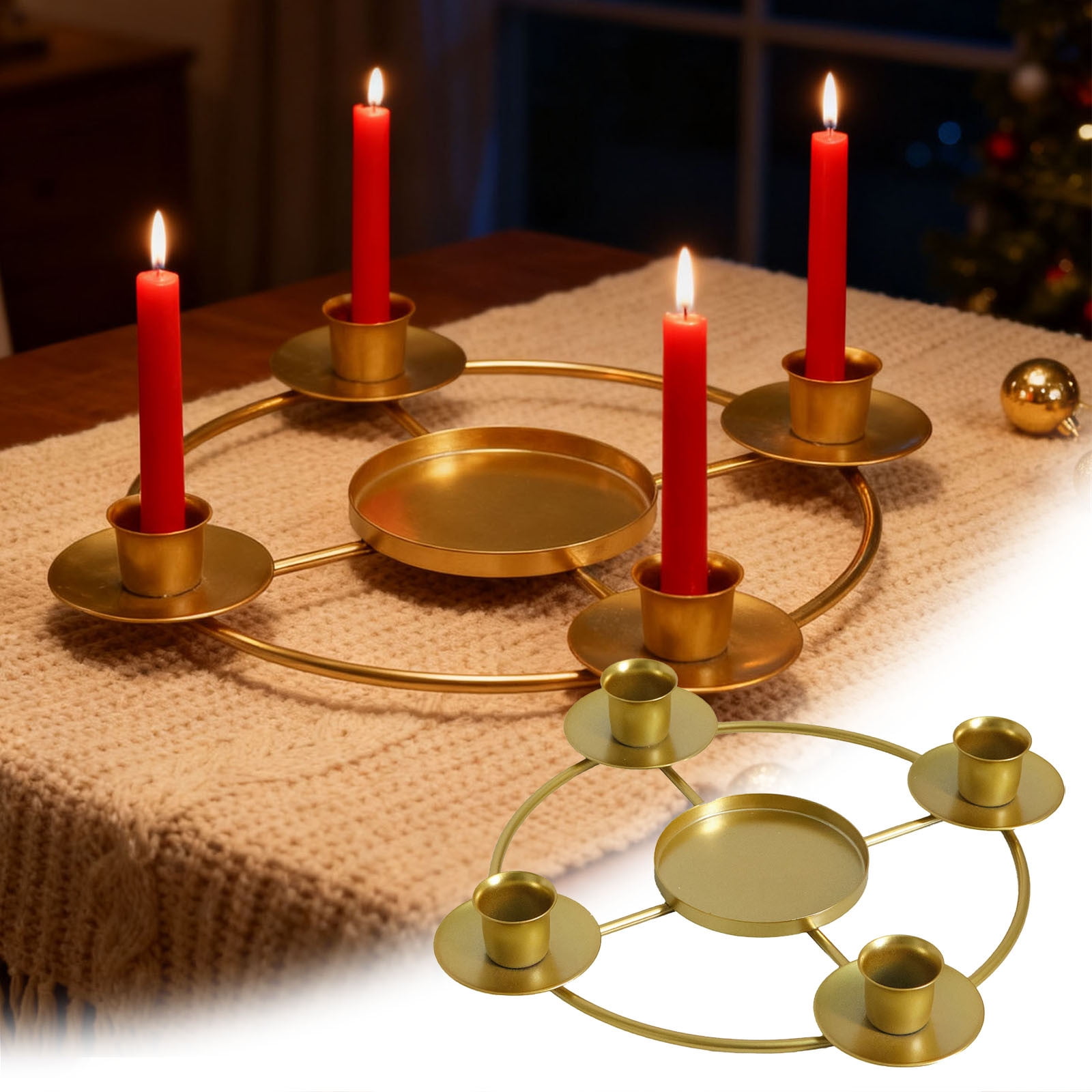 Click here for Chenjiaaa Advent Wreath Candle Holder Round Advent... prices