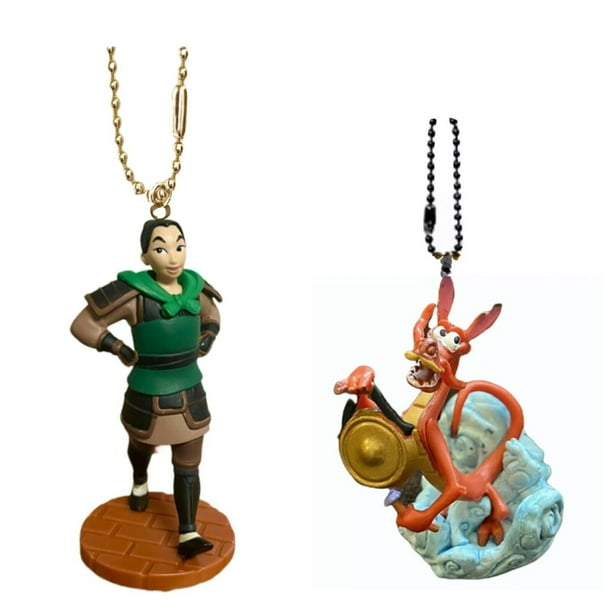 Mulan Warrior Soldier & Mushu KeyChain Dangler Figure Charm Ornament ...
