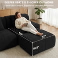 SOBREMESA 104" Modular Cloud Couch with Ottoman, No-Assembly Boneless ...