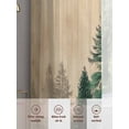 Green Pine Tree Sheer Curtains for Living Room Bedroom Retro Country ...
