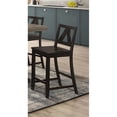 Coaster Bairn 24.5" Wood Counter Stool with Low Back in Black Sand ...