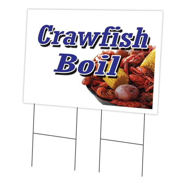 SignMission C-2436 Crawfish Boil 24 x 36 in. Crawfish Boil Yard Sign ...