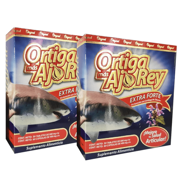 Ortiga Más Ajo Rey Extra Forte 30 tabletas + 60 cápsulas Paquete de 2 ...
