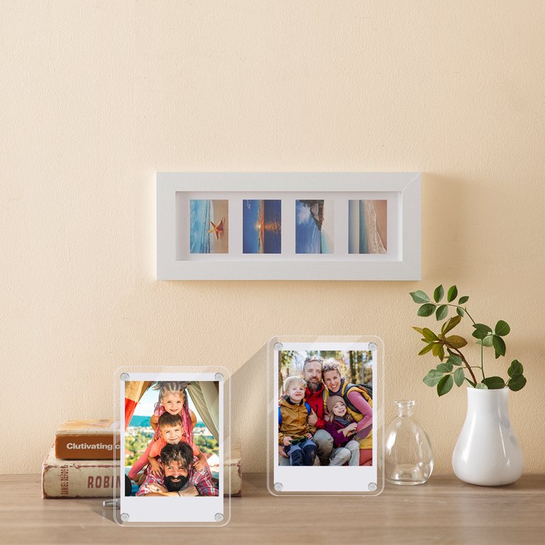 Fridge Picture Frame Magnets 4 Pack- Acrylic Fridge Magnetic Frame ...