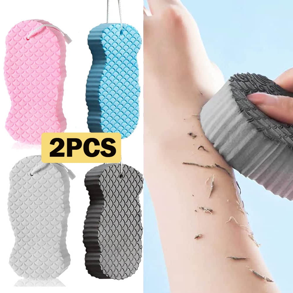 2 Pieces Soft Exfoliating Bath Sponge 3d Reusable Shower Sponge Dead