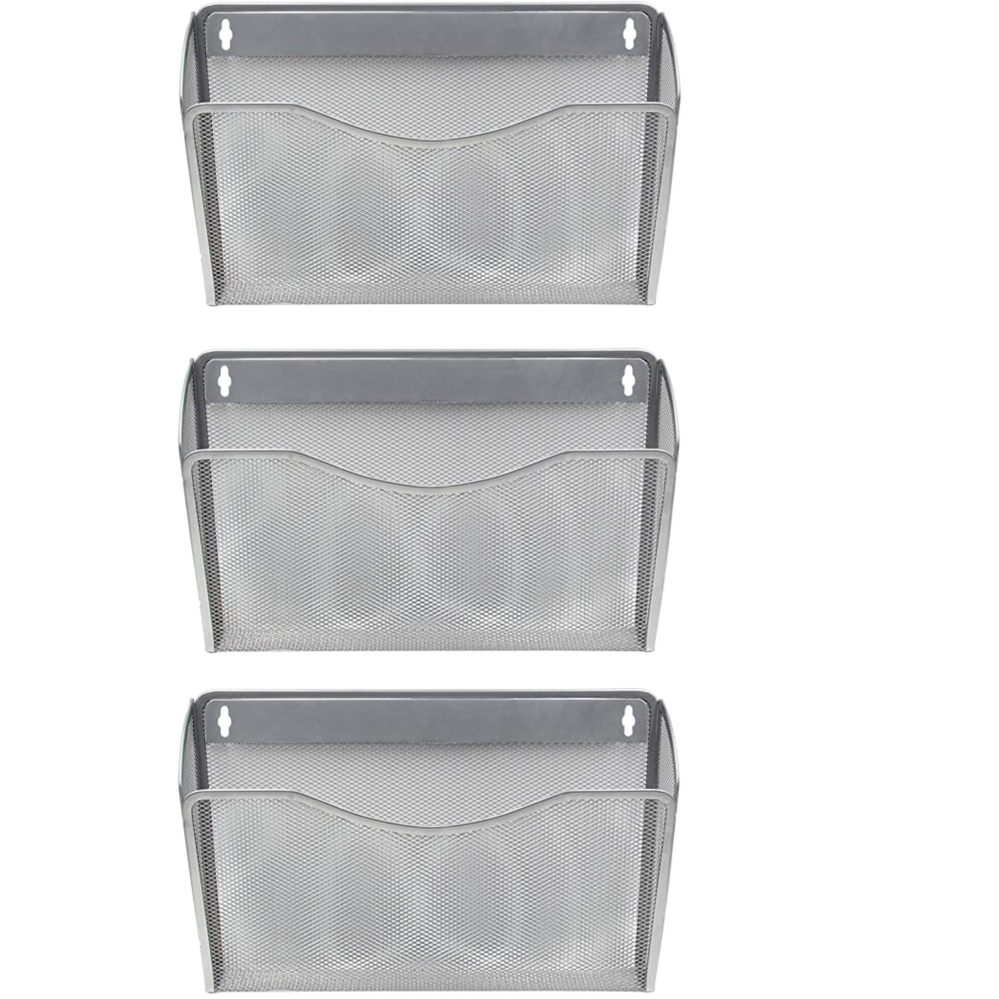 TRIANU Mesh Wall File Holder 3 Pockets Hanging File Folder Organizer ...