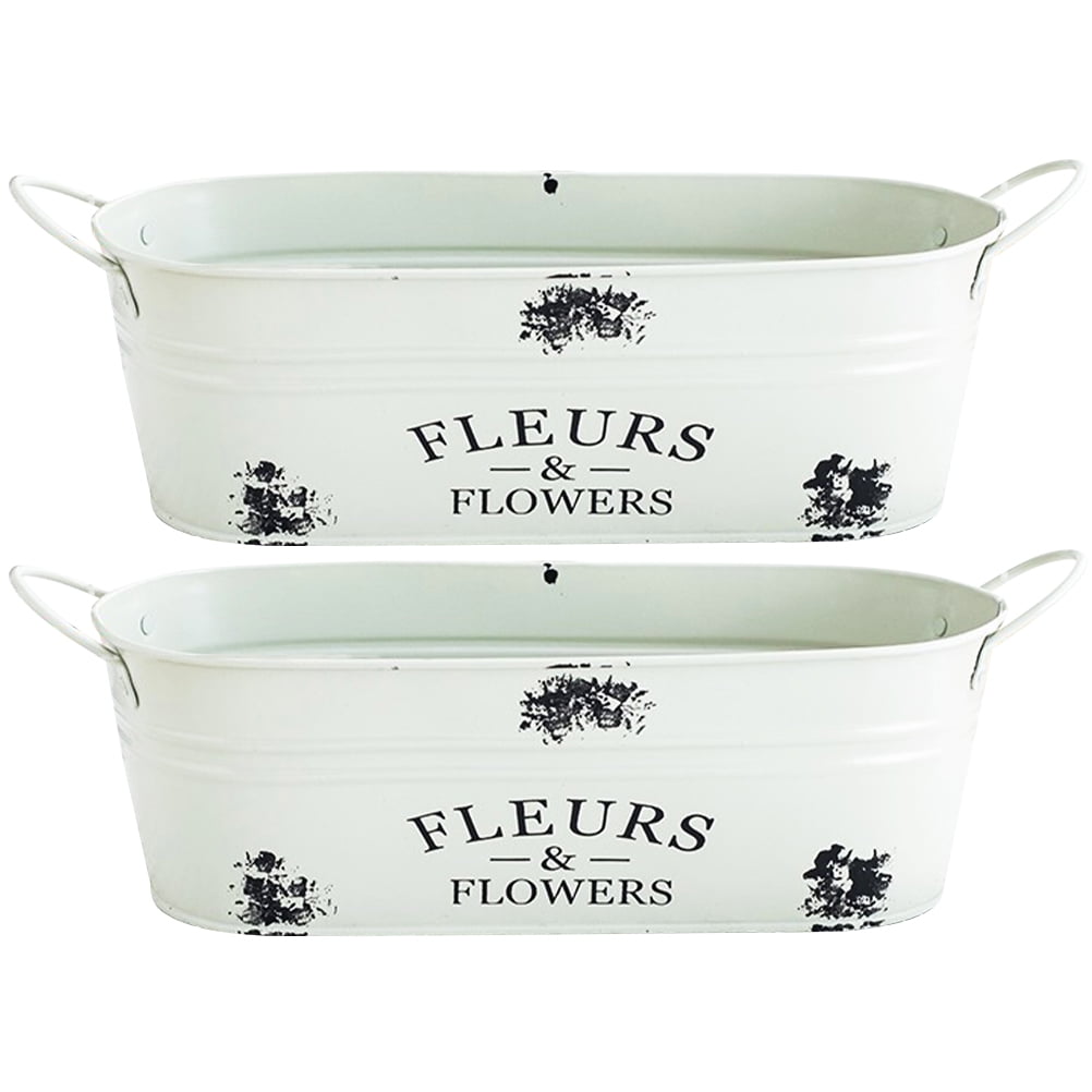 Click here for Etereauty 2pcs Metal Flower Pot Iron Plant Pot Pla... prices