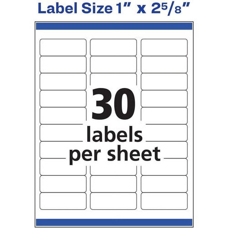 Avery Labels 5163 Avery Glossy White Rectangle Labels - 2.5x5 Inch ...