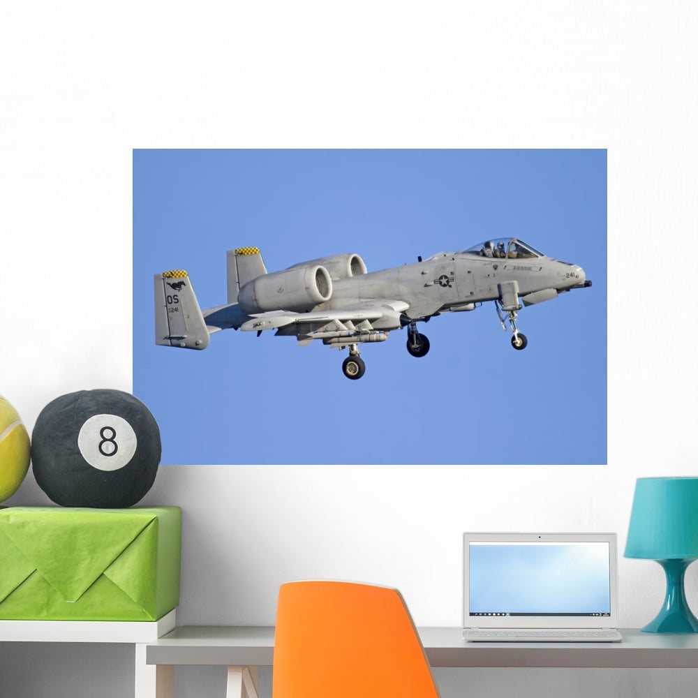 A-10 Thunderbolt Ii Wall Mural by Wallmonkeys Peel and Stick Graphic ...