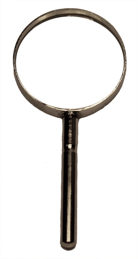 4" STEEL MAGNIFYING GLASS - Handheld - 5x MAGNIFICATION - Walmart.com