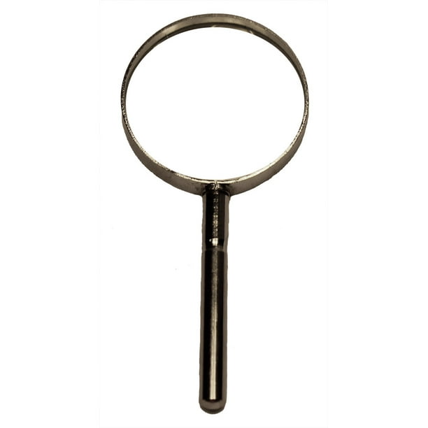 4" STEEL MAGNIFYING GLASS - Handheld - 5x MAGNIFICATION - Walmart.com ...