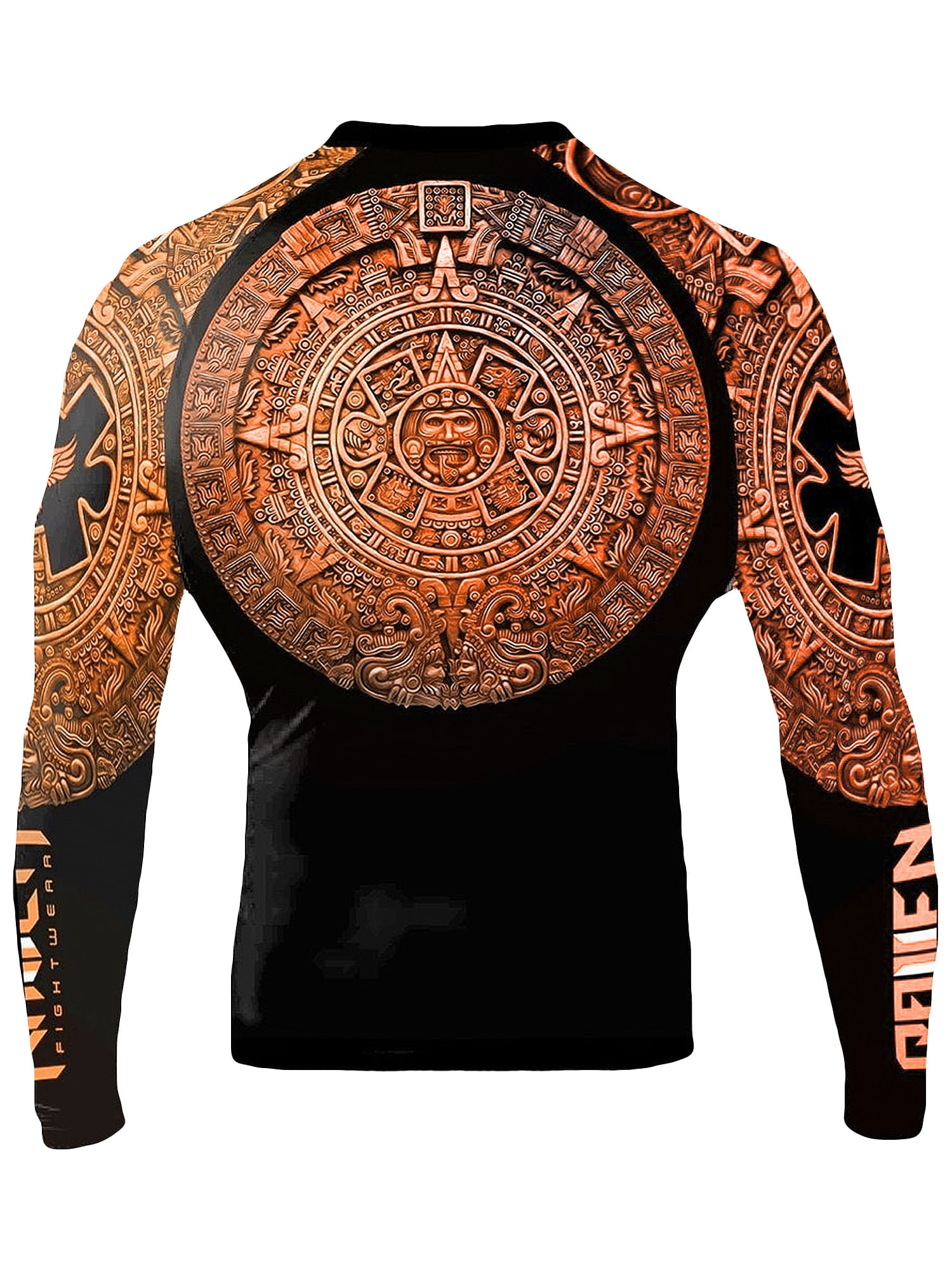 Raven Fightwear Men's Aztec Ranked BJJ Rash Guard MMA Orange - Walmart.com