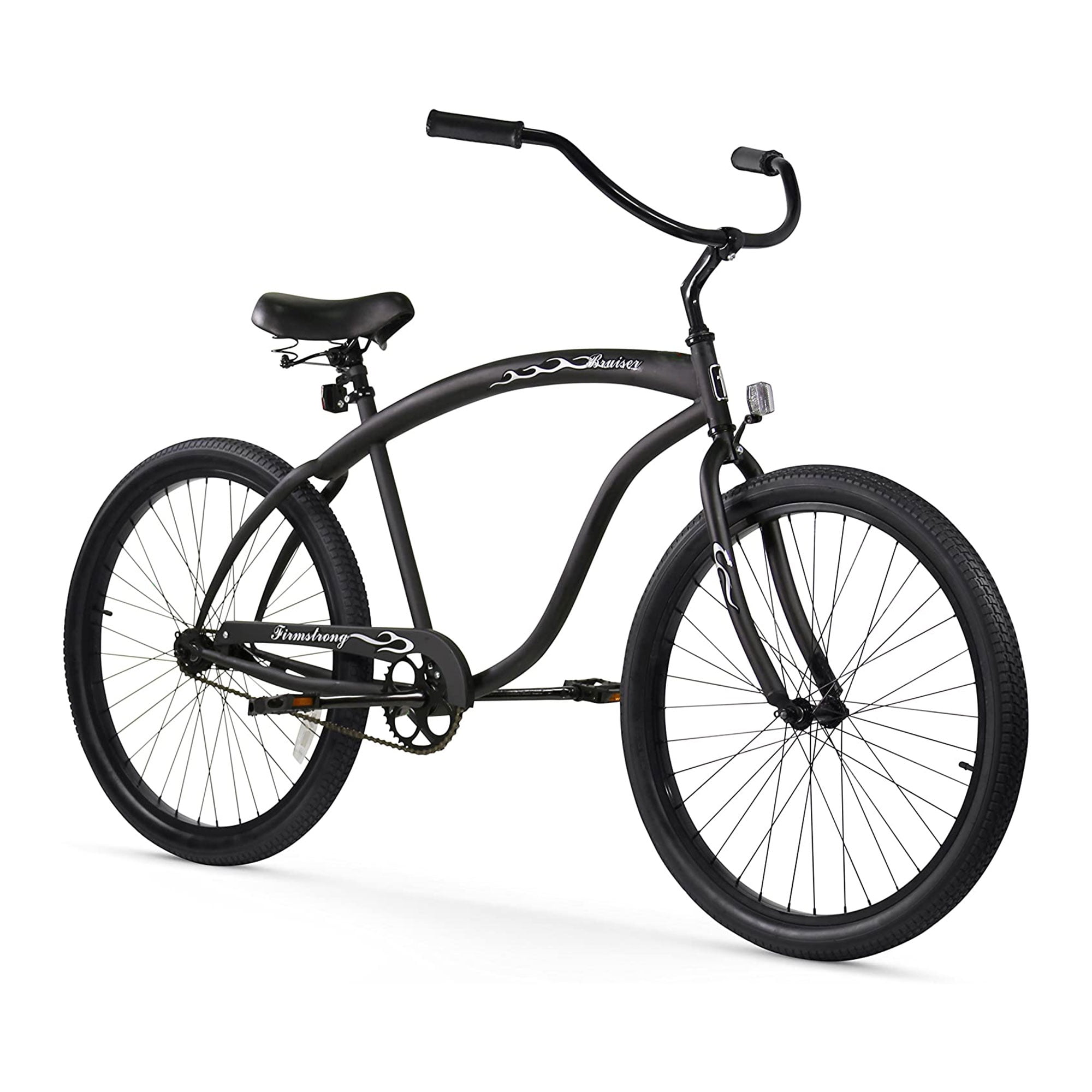 Firmstrong Bruiser Single Speed Men's 26 Inch Beach Cruiser Bike, Black ...