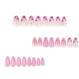KUFptva Press on Nails Cats Eyes Fake Nails Glitters Designs Full ...