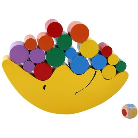 1 Set Wooden Moon Shaped Balancing Blocks, Moon Equilibrium Game ...