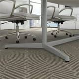 120W x 48D Conference Table with Metal Base in White - Engineered Wood ...
