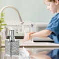 KQJQS Soap Dispenser with Stainless Steel Pump, Clear Crystal Design ...