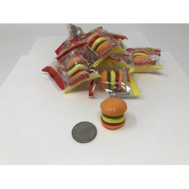 Sour Gummy Burger - Mini Gummi Hamburger 60 pieces, Each order has 60 ...