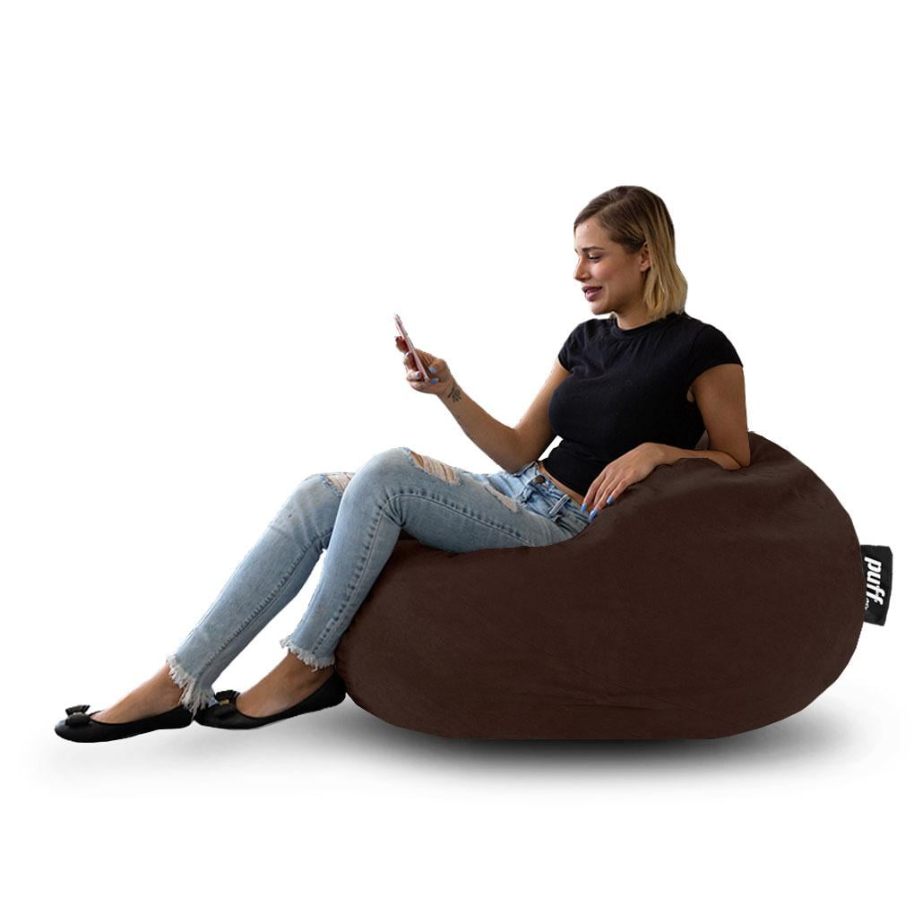 Sillón Puff Mediano Gamuza Chocolate Puff MX | Walmart en línea