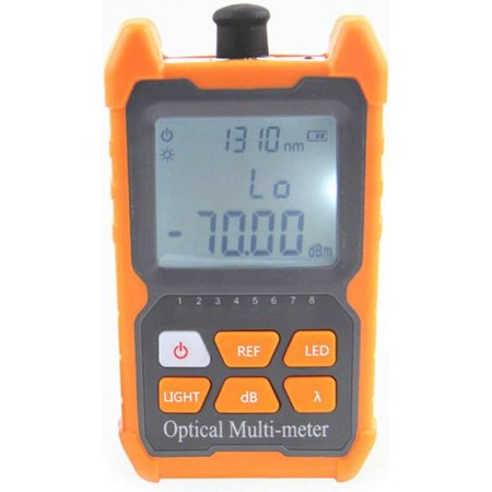 Optical power meter, fiber optic cable tester with LED light network ...