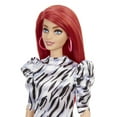Good Look Barbie Fashionistas Doll #168, Long Red Hair, Zebra Dress ...
