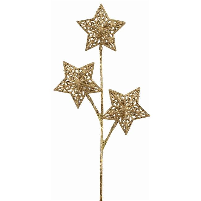 Gold Glitter Stars Spray Pick - Set of 12 - Walmart.com