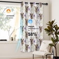 Highland Cow and Flower Print Blackout Curtains,Triple Weaved Fabric ...